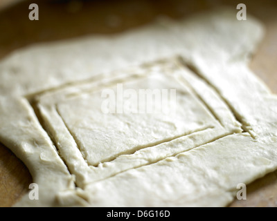 cutting pastry squares - with recipe / step shot Stock Photo - Alamy