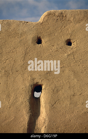 hofuf, saudi arabia -- a wall of the hofuf fort in the eastern province ...