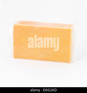 Block of cheddar cheese Stock Photo - Alamy