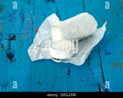 Goat cheese with rind of ash Stock Photo - Alamy