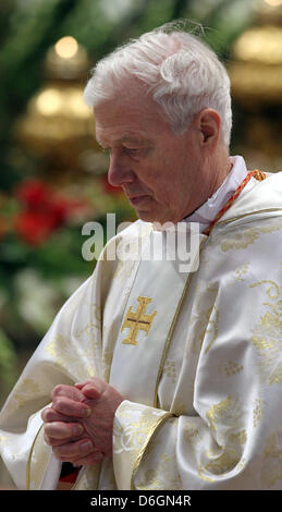 Cardinal Karl Josef Becker attends a service in St. Peter's basilica at ...