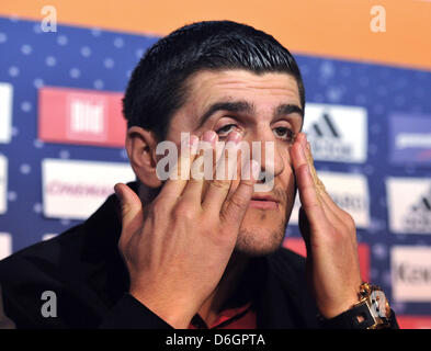 Heavy weight boxer Marco Huck from Germany smiles during a press ...