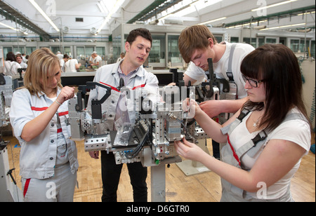 Ingolstadt, Germany, mechatronics in the training workshop at Audi AG ...