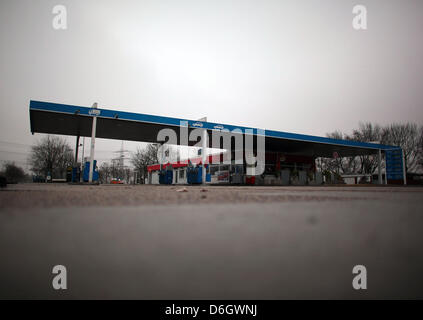 A gas station is pictured at a highway near Frankfurt, Germany, Tuesday ...