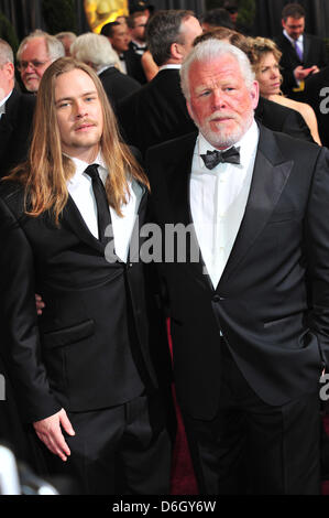 Actor Nick Nolte (L) and son actor Brawley Nolte arrive on the red ...