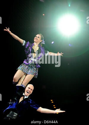 Figure skaters dance at the Holiday On Ice Show on Friday, January 4 ...