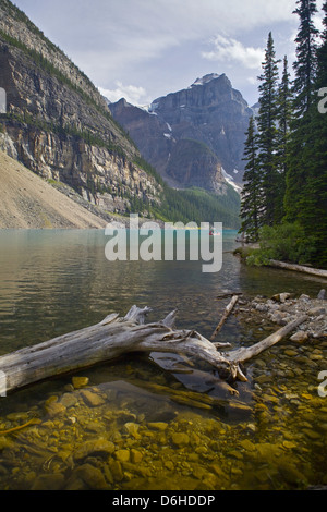 Blue mineralized glacial water, Banff National Park, Canada Stock Photo ...