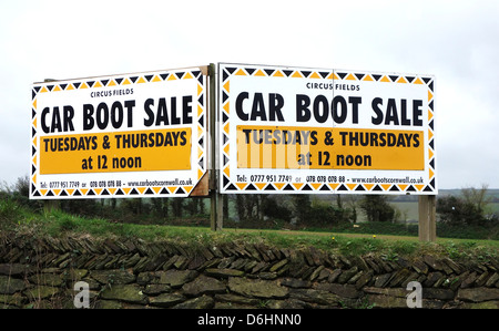 A Car Boot sale advertising sign Stock Photo - Alamy