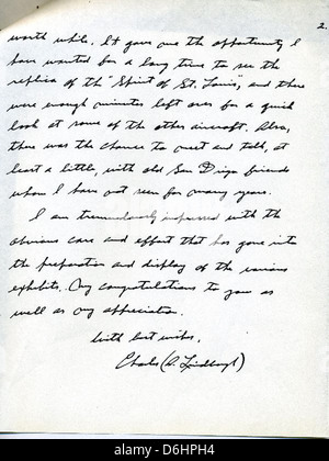 This autographed photograph of Charles Lindbergh, the famous aviator ...