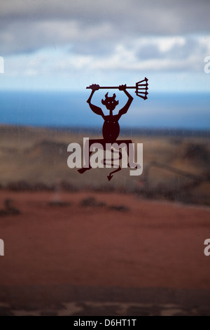 Symbol of the National Park of Timanfaya, Parque Nacional de Timanfaya ...