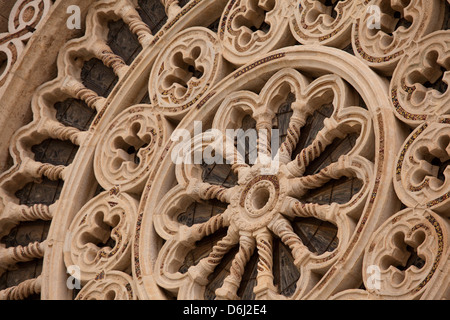 Romanesque Rose window of the Papal Basilica of St Francis of Assisi ...