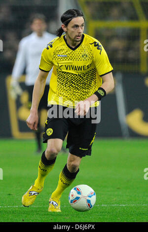 Dortmund's Neven Subotic controls the ball during the Champions League ...