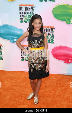 Actress Amandla Stenberg arrives for Nickelodeon's Kids' Choice Awards ...