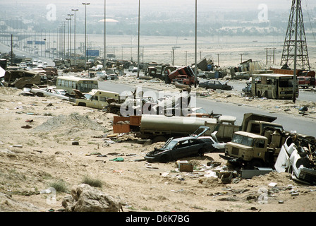 The Highway of Death in Gulf War One. Photograph by Dennis Brack bb24 ...