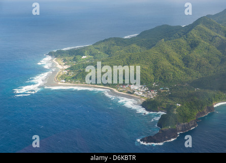 Aerial of Tutuila Island in American Samoa, South Pacific, Pacific ...
