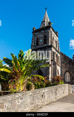 Anglican church in Roseau capital of Dominica, Caribbean Stock Photo ...