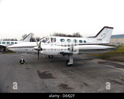 This image shows a Cessna 421B Golden Eagle aircraft, a twin-engine ...