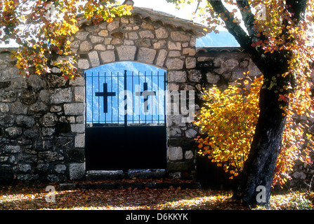 Cemetery entrance in a small village of the Alpes-Maritimes Stock Photo ...