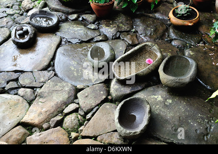 Traditional indian indigenous stone mill grinder art exhibit at ...