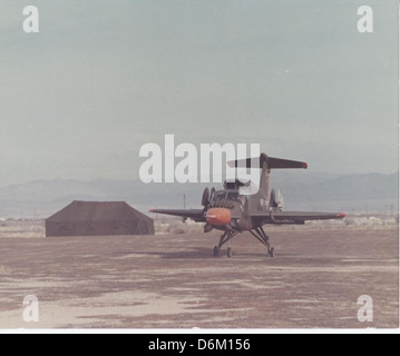 The Ryan XV-5A Vertifan, a vertical takeoff and landing (VTOL) aircraft ...