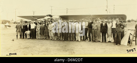 This image captures Charles Lindbergh, famously known as Lucky Lindy, a ...