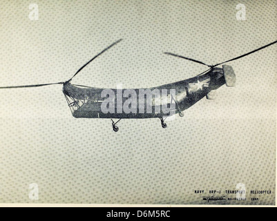 The Piasecki HRP-1, also known as the 'Flying Banana,' was a tandem ...