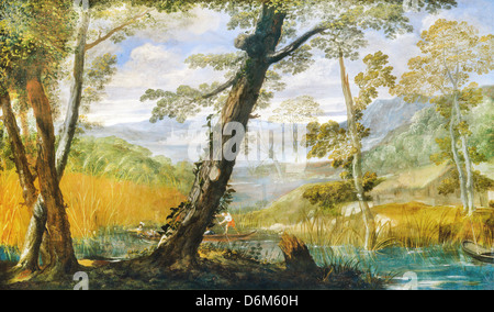 River Landscape circa 1590 by Annibale Carracci Stock Photo - Alamy