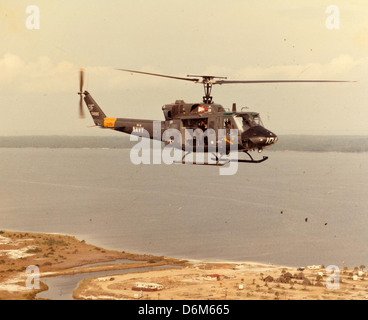 The Bell Huey helicopter, widely known for its use during the Vietnam ...