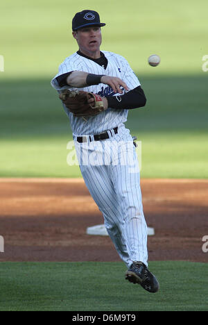 Omaha, Nebraska, USA. 19th April, 2013. Landon Lucansky #26 of Stock ...