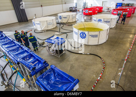 Mobil drinking water treatment plant.Mobile water supply system in case ...