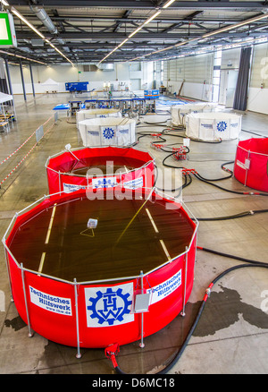 Mobil drinking water treatment plant.Mobile water supply system in case ...