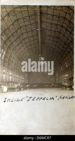 This postcard features a Zeppelin airship in Luneville, a reminder of ...