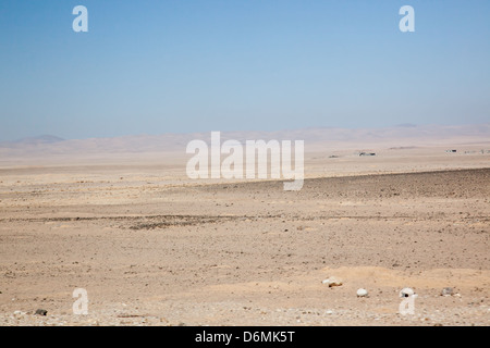 Desert, dry and sparse vegetation, with lots of sunshine and blue sky ...
