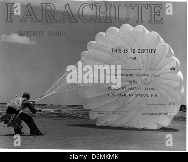 This photo shows the parachute riggers class at Chanute Field in 1931 ...