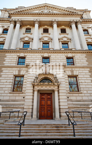Entrance to Treasury building at 1 Horse Guards Road Westminster London ...