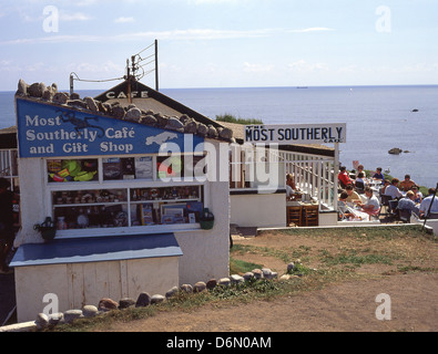 Lizard Point Cafe, at the most Southerly Point of Great Britain Stock ...