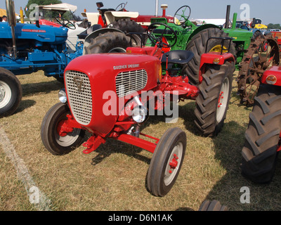 The Red Guldner Spessart is a vintage agricultural tractor from Germany ...