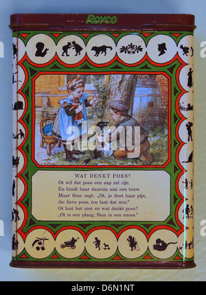 The Royco blik met Ot en Sien is a vintage Dutch tin can featuring ...