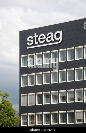 Steag GmbH headquarters, logo on building, energy producer, power plant ...