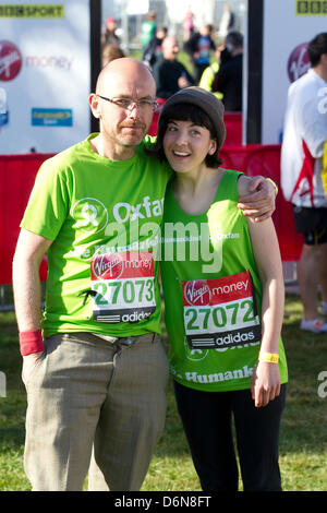 London, UK. Wayne Hemingway at Virgin London Marathon 2013 ...