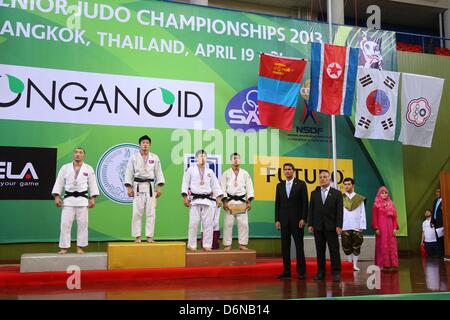 (L to R) Nyam Ochir Sainjargal (MGL), Hong Kuk Hyon (PRK), Wang Ki Chun ...