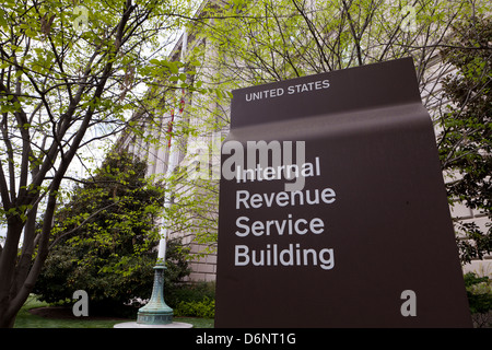 IRS HQ building sign - Washington, DC USA Stock Photo - Alamy