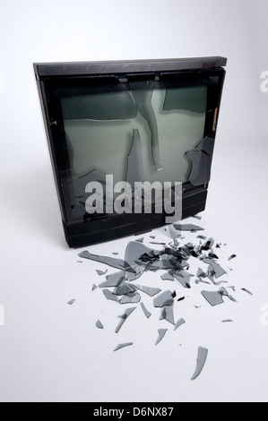 Hamburg, Germany, smashed TV Stock Photo - Alamy