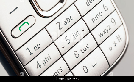 Mobile phone, key pad, close up Stock Photo - Alamy
