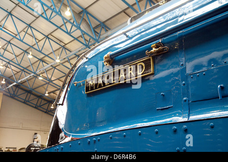 Nameplate of 'Mallard', British steam locomotive, National Railway ...