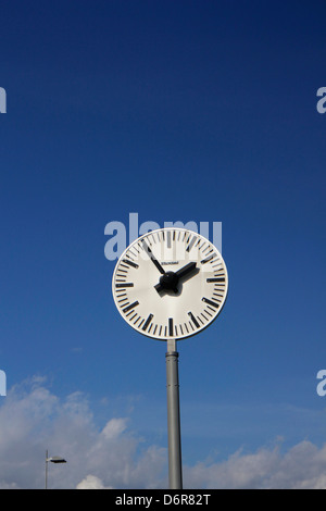 Ten too two SNCF Clock at train Station, Valence TGV Blue Sky, France ...