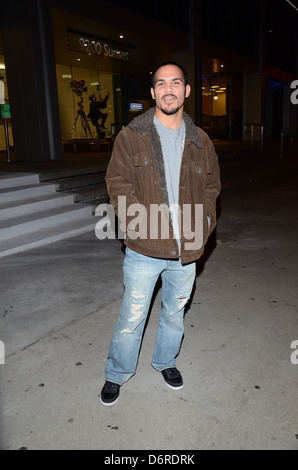 Boxer, Ray Beltran leaving BOA steakhouse Los Angeles, California - 21. ...
