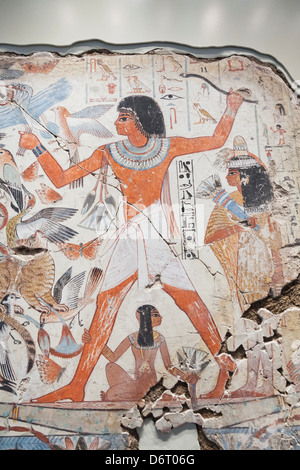 London. England. British Museum. Nebamun hunting in the marshes ca ...