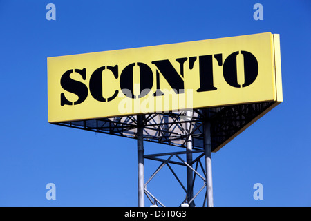 SCONTO Nabytek logo supermarket sign Prague Czech Republic Stock Photo ...