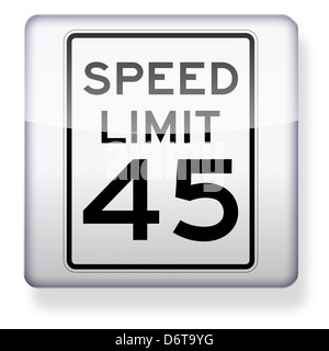 Speed limit 45 road sign in USA Stock Photo - Alamy